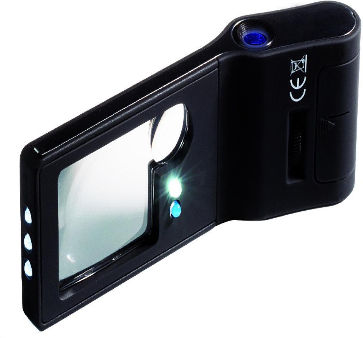 6 in1 Multifunctional Pocket Magnifier with Microscope, UV and LED ...