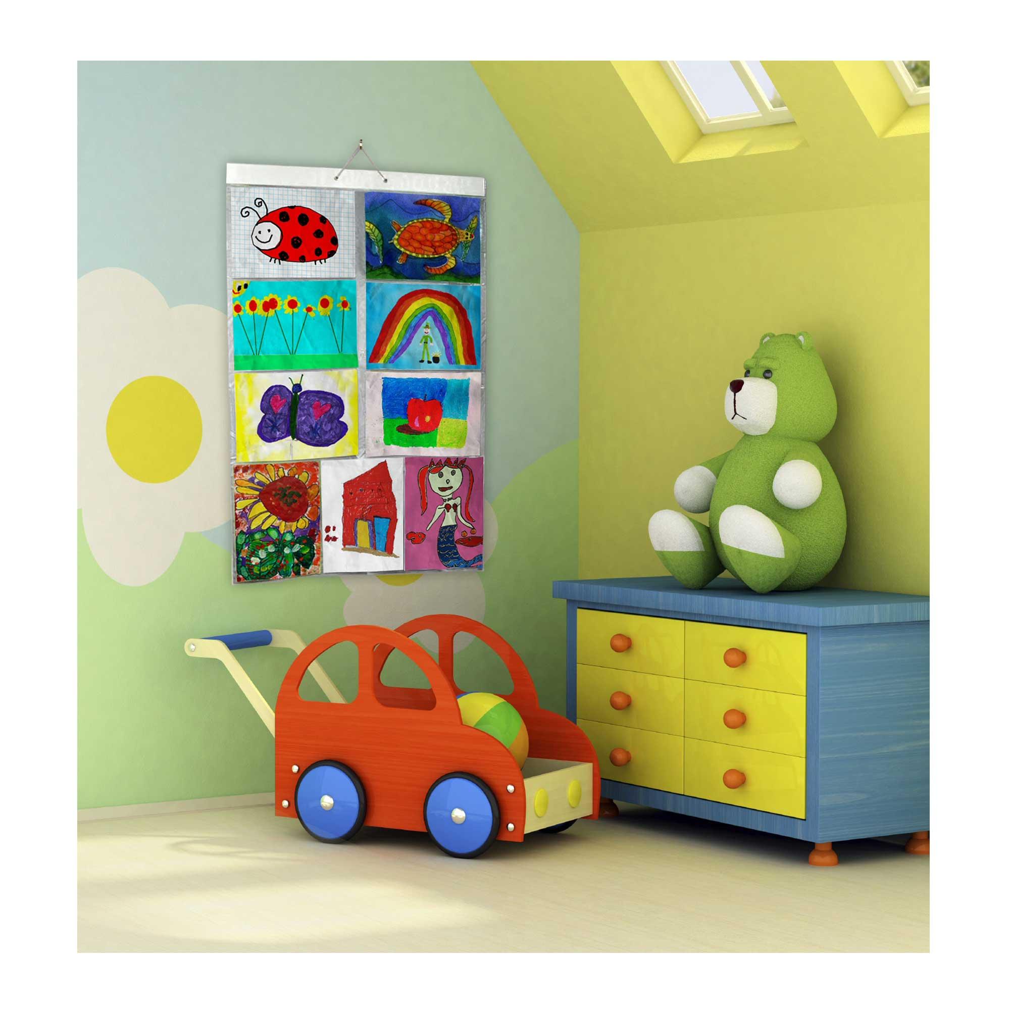 A4 Hanging Gallery Photo Picture Pockets - Holds 18 A4 Prints ...