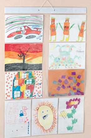 A4 Hanging Gallery Photo Picture Pockets - Holds 18 A4 Prints ...