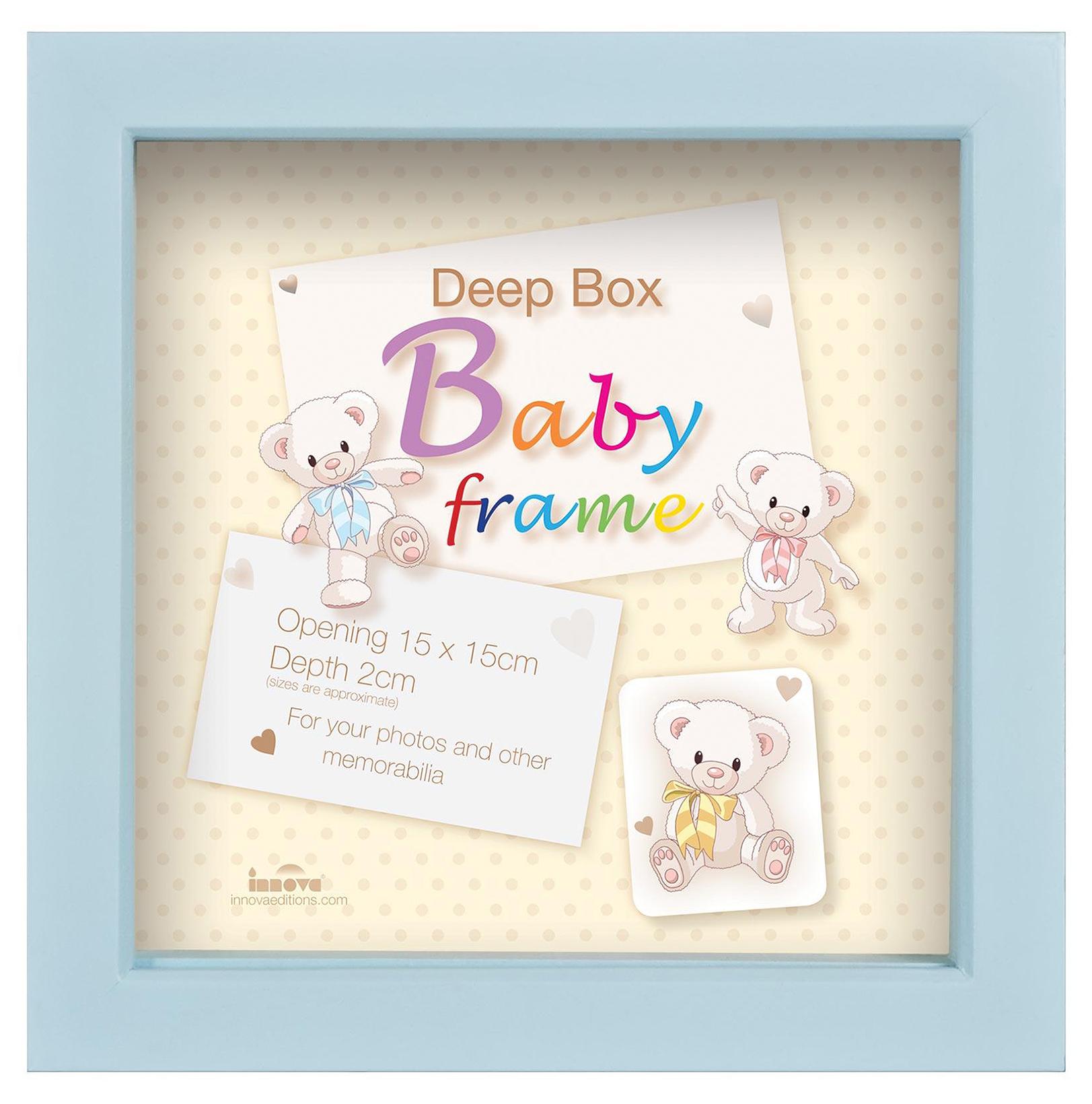 Baby Blue Wood Deep Box Showcase Frame 6x6 | Arrowfile | The Archival ...
